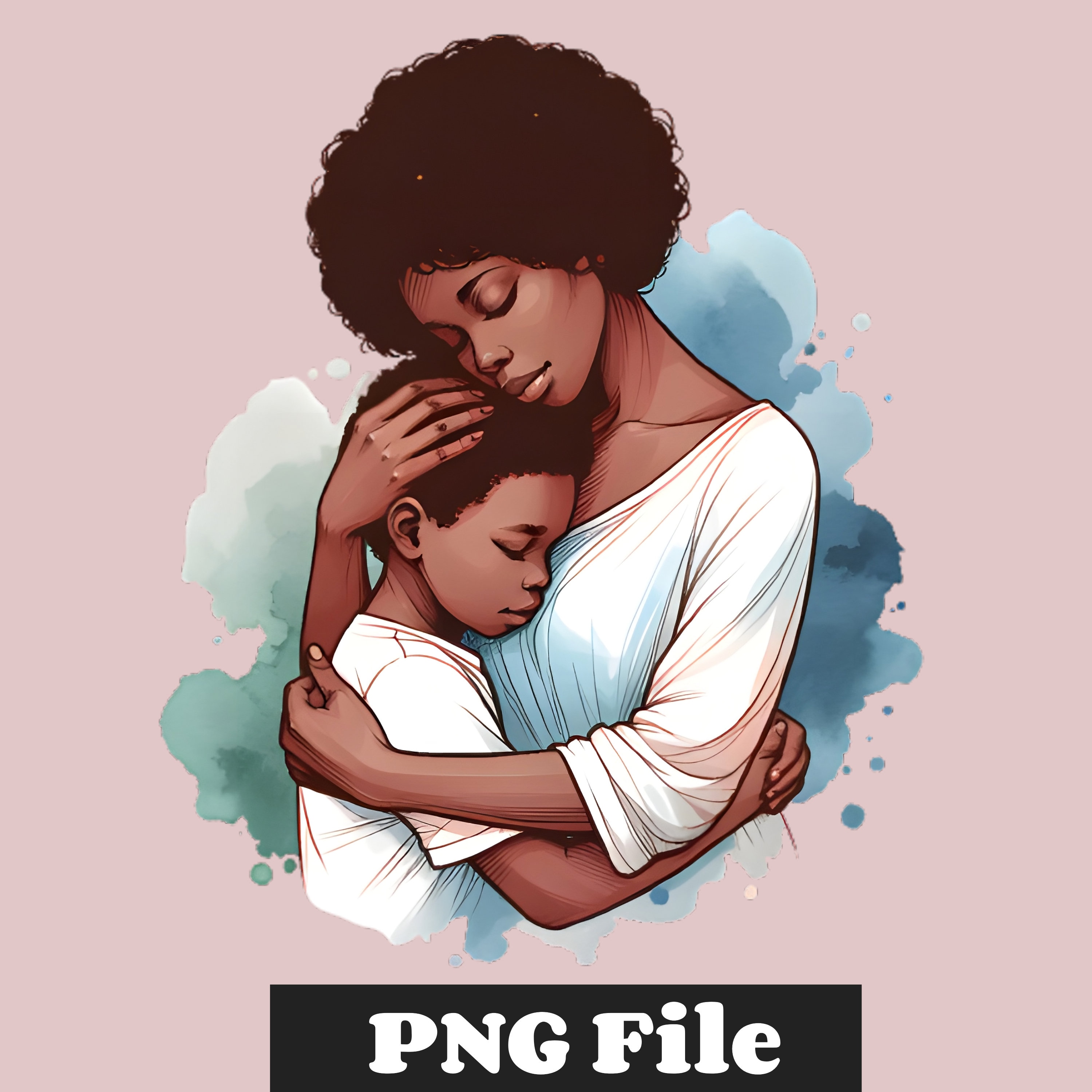 Black Mother and Child PNG, Black Mother and Child Clipart, Black Mother and Son Clipart, Mother ...