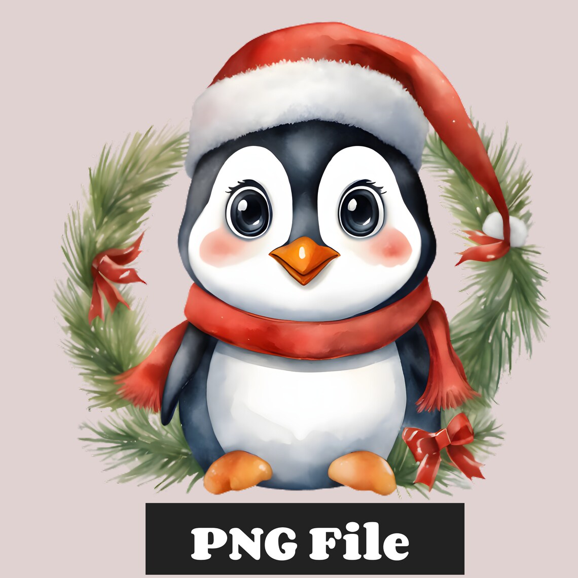 Christmas Penguin Clipart, Penguin Clipart, Penguin PNG, Christmas ...