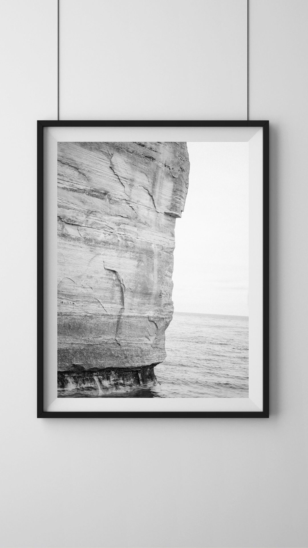 Pictured Rocks Wall Print, DIGITAL DOWNLOAD, Printable Wall Art, Black ...