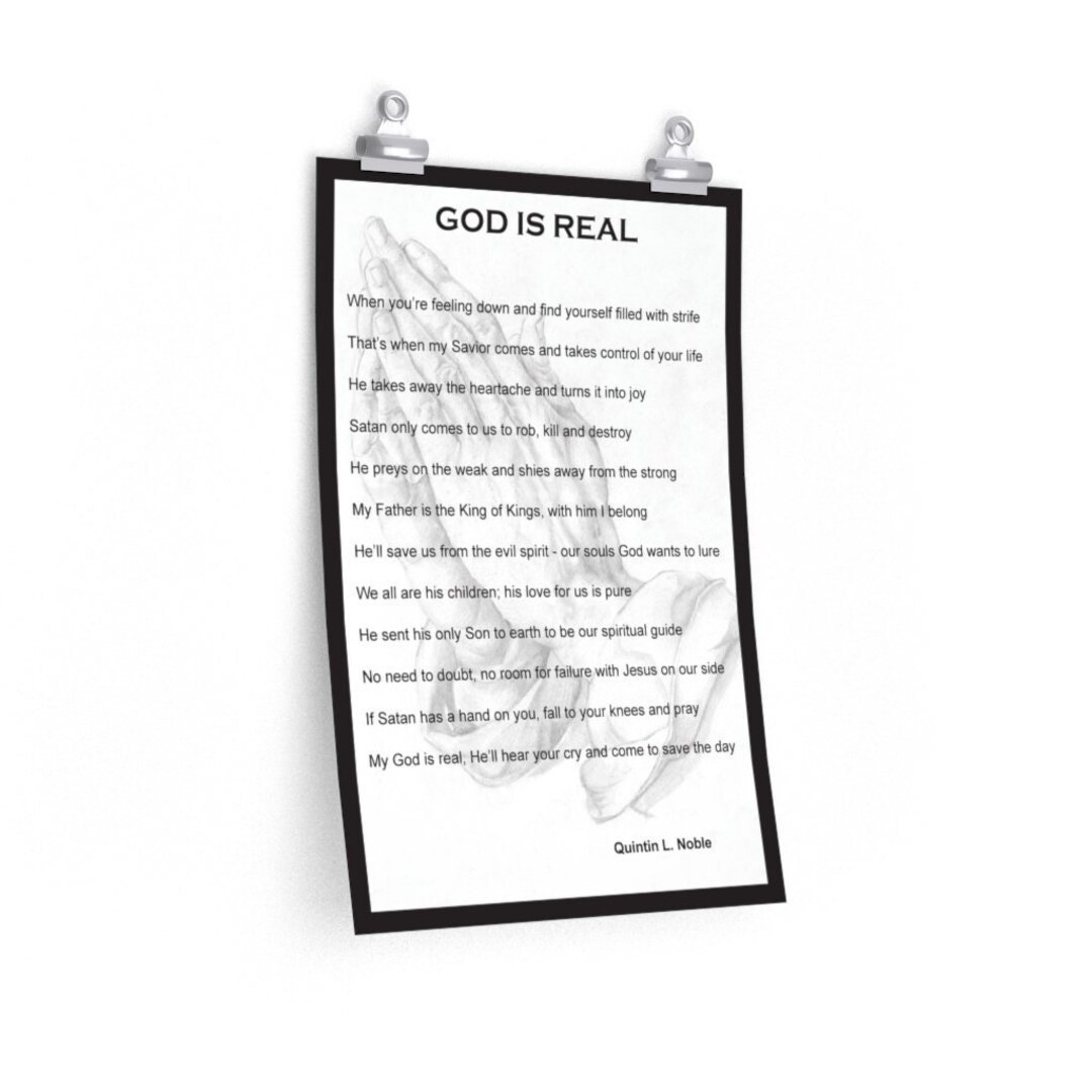 God is Real Poster by Qlnoble - Etsy