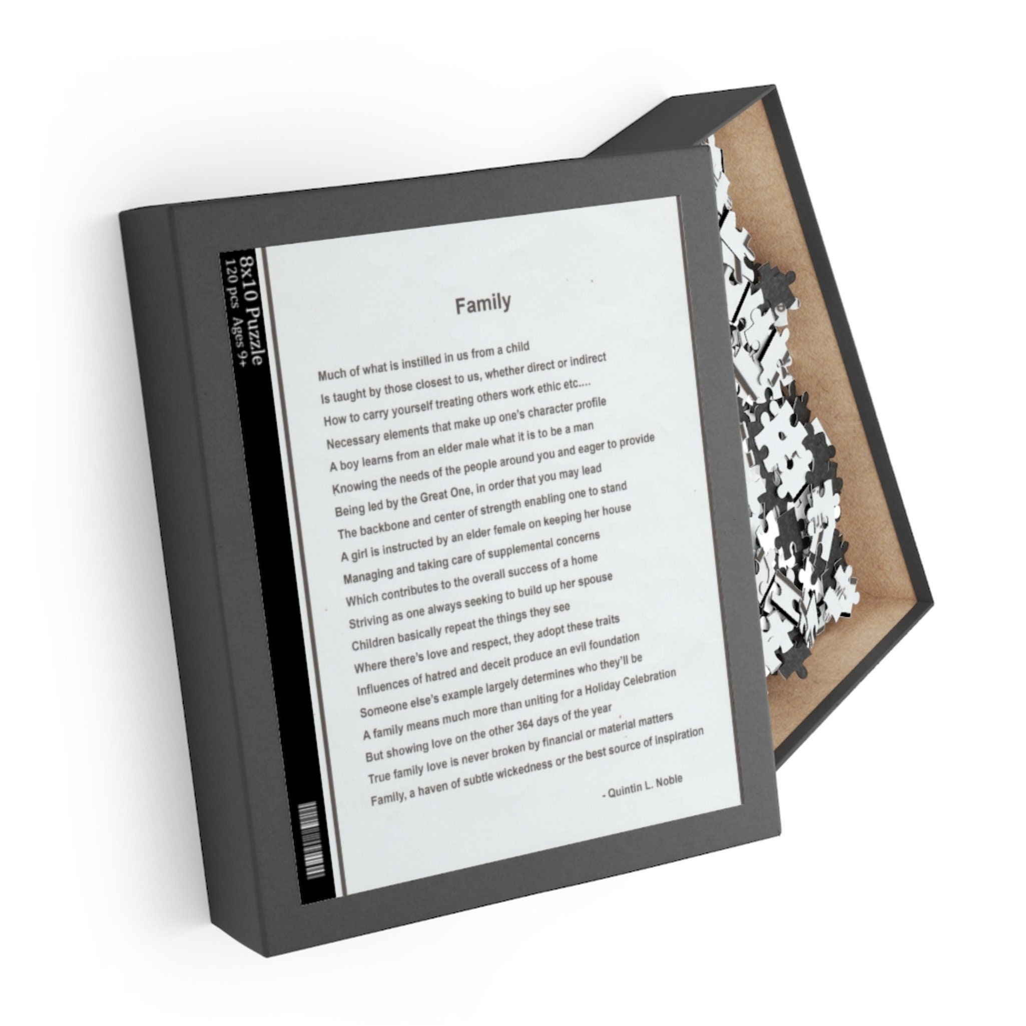 Family Puzzle 120 Pieces Poem by Qlnoble - Etsy