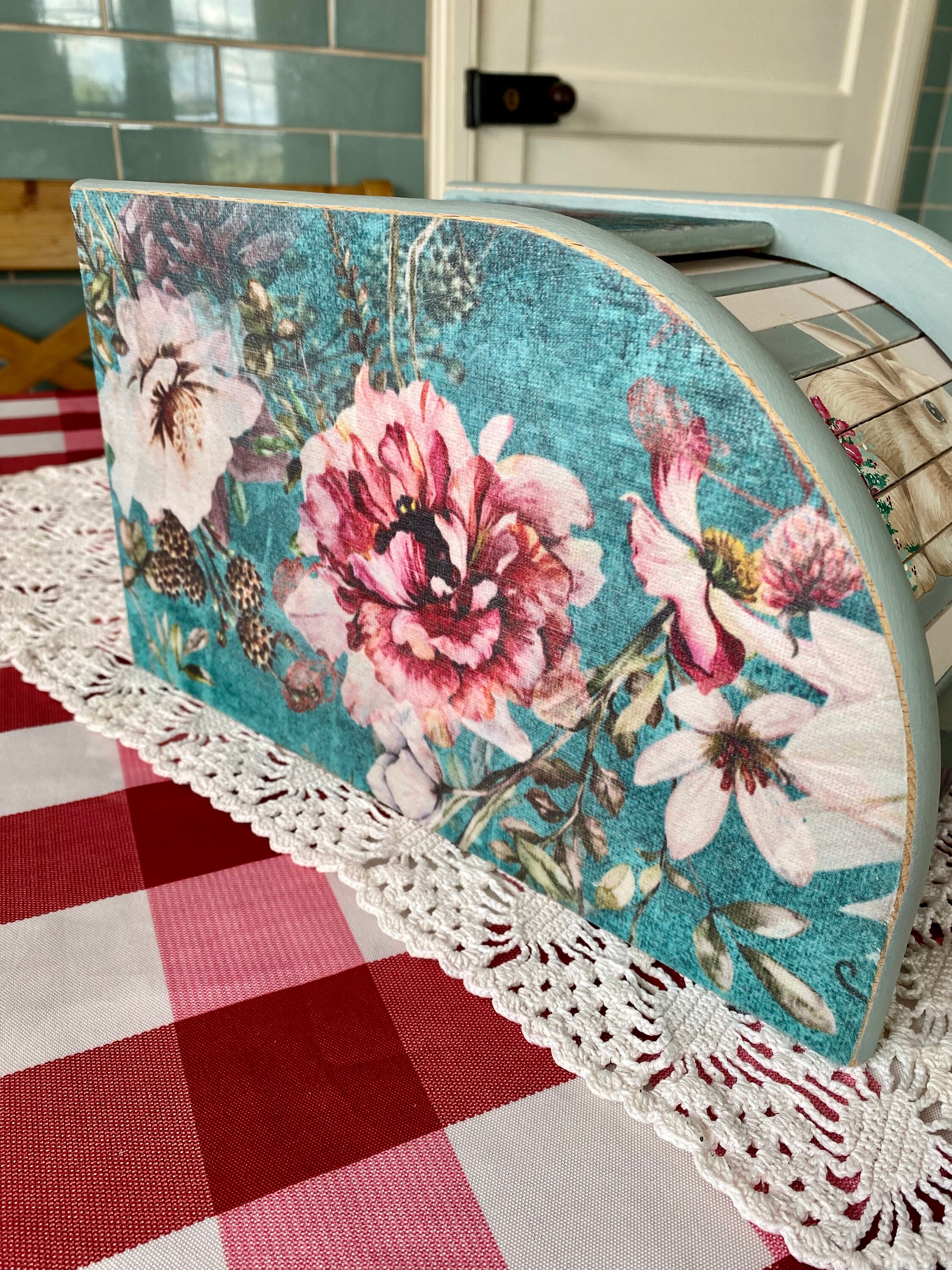 Painted Floral Mini Breadbox Craft Box - Etsy