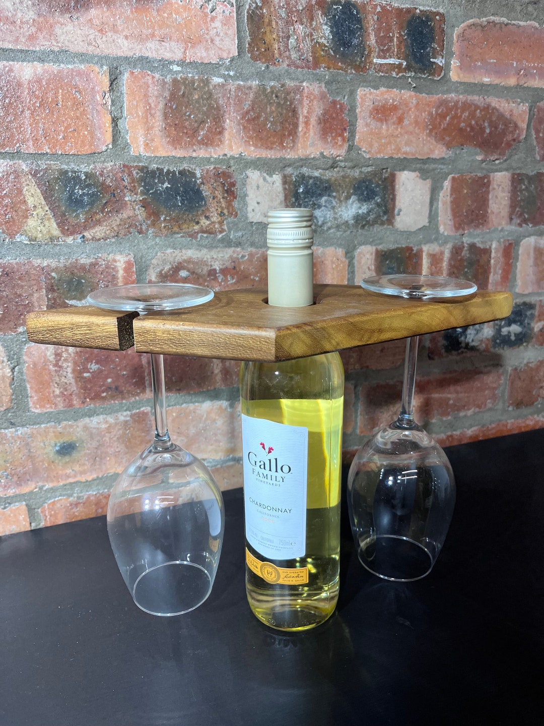 Wooden Walnut Wine Holder Unique Wood Wine Rack Holder - Etsy