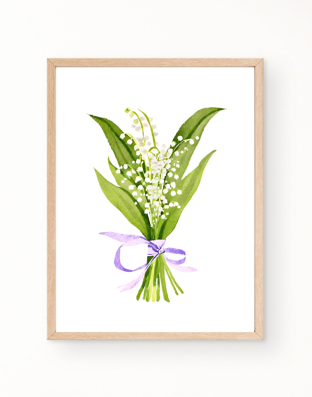 Lily of the Valley Watercolor Print | 11x14 PNG JPG | Cottage Core Wall ...