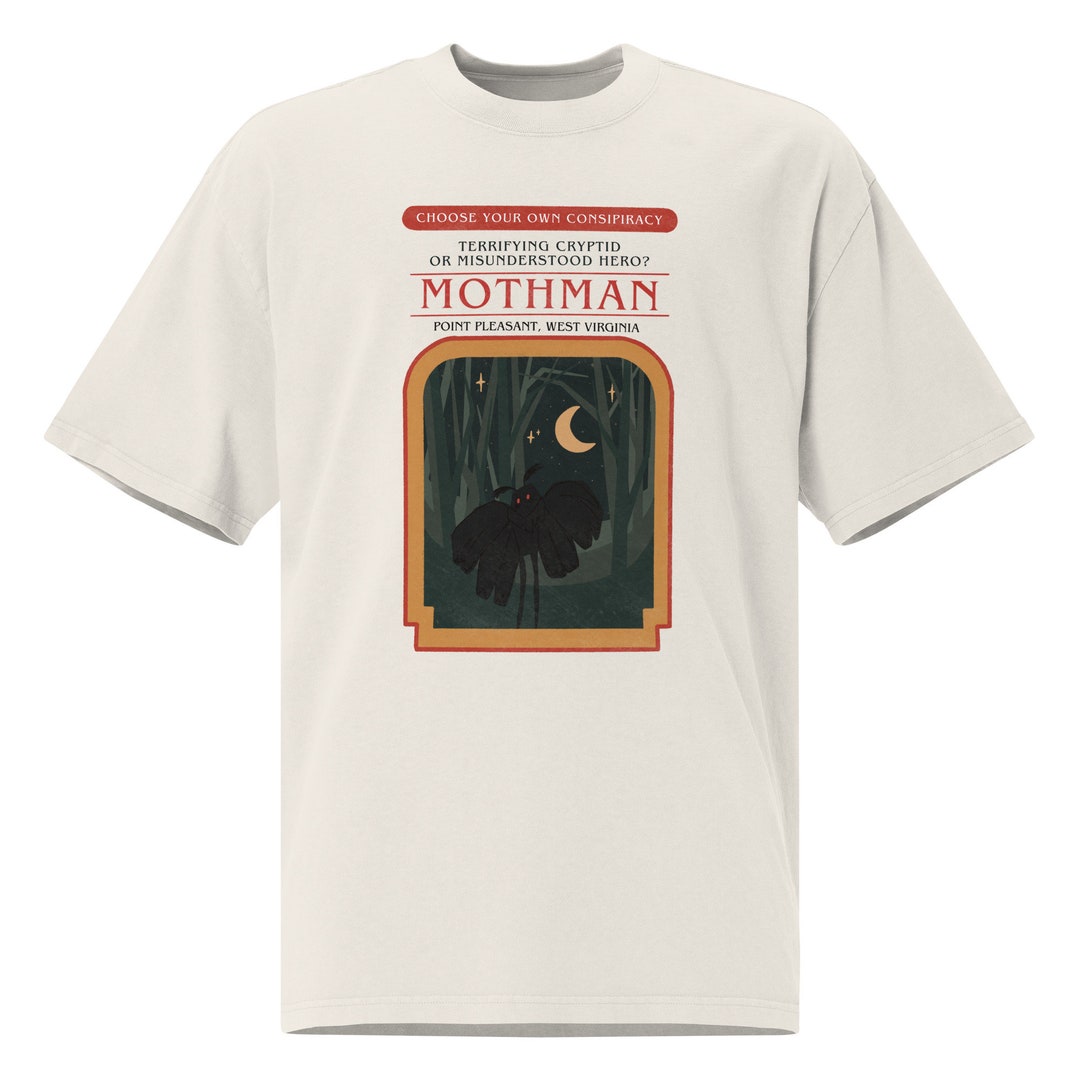 Mothman Cryptid T-shirt | Oversized Faded T Shirt - Unisex | Choose Your Own Conspiracy | Funny ...