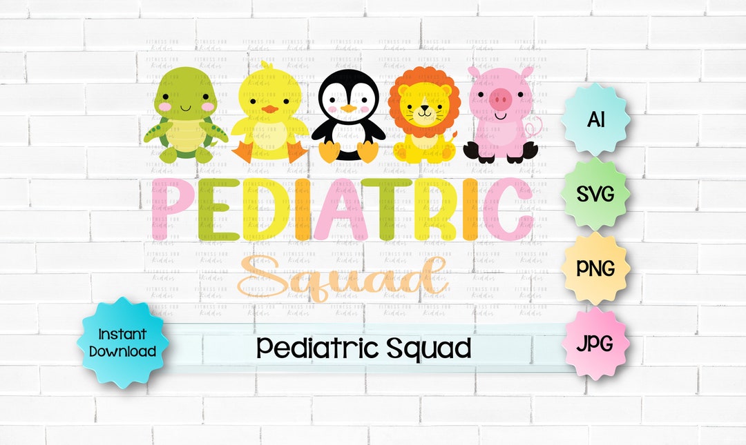 NEW Animal Pediatric Squad 2 Svg, Peds Svg, Pediatric Squad Svg, Peds ...