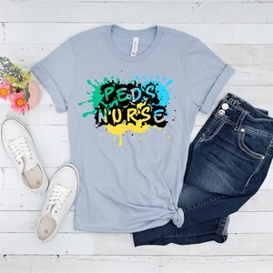 Splatter Pediatric Nurse Svg, Splatter Paint Svg, Peds Svg, Nurse Svg ...