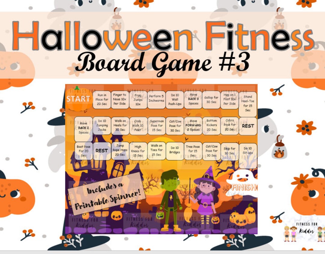 Halloween Fitness Board Game 3 L Brain Breaks for Kids L Kids ...