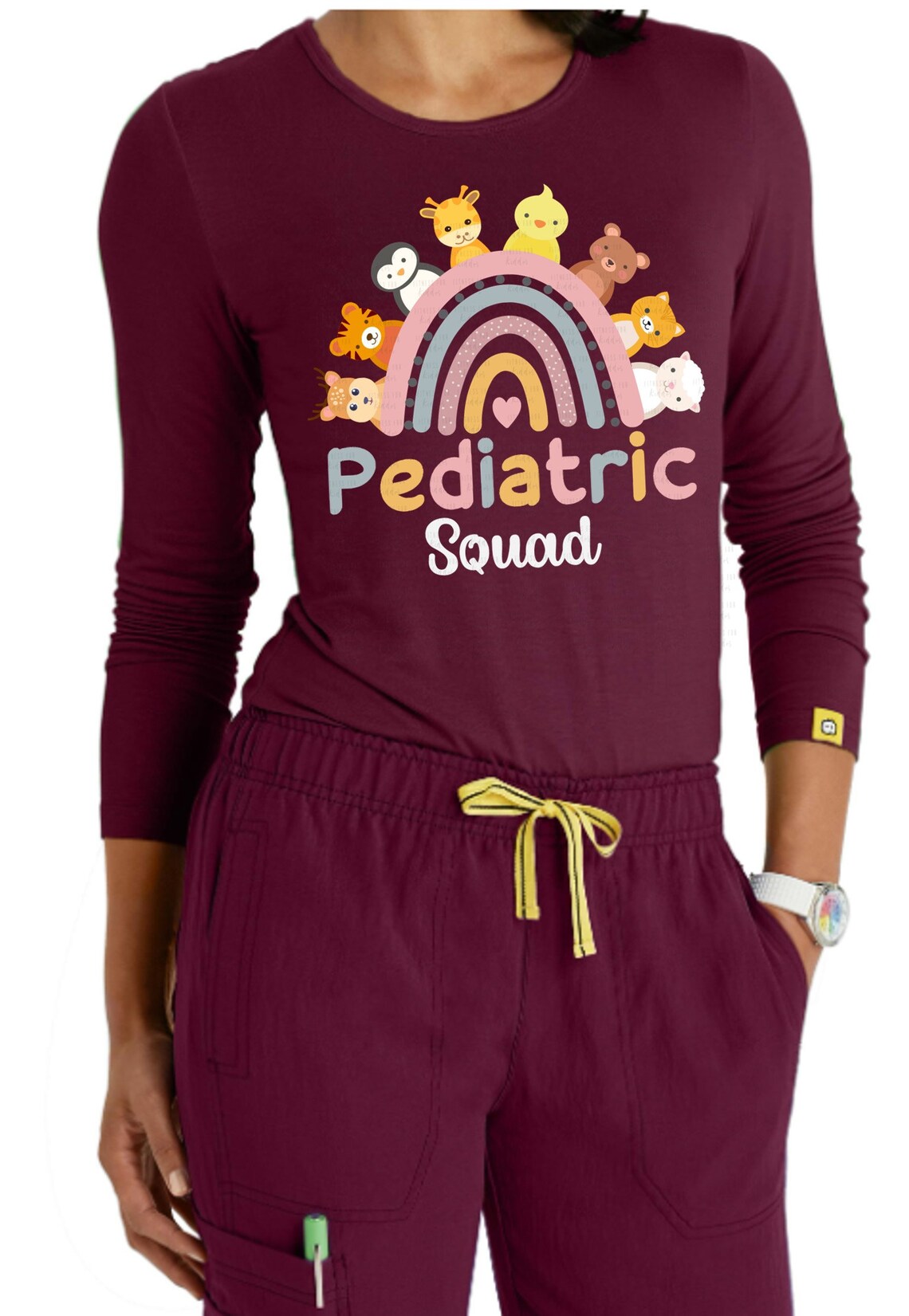 Pastel Rainbow Animal Pediatric Squad Svg, Peds Svg, Pediatric Squad ...