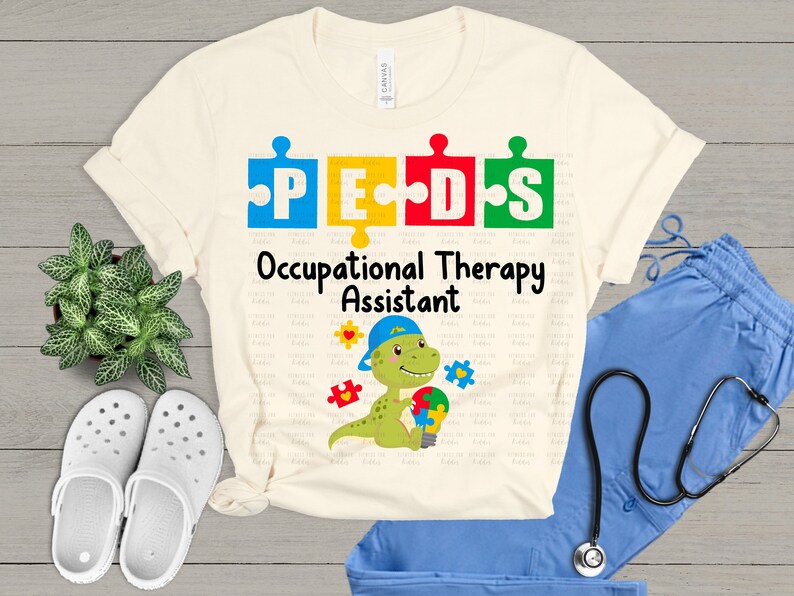Dino Autism Pediatric OTA Svg, Peds Svg, Occupational Therapy Assistant ...