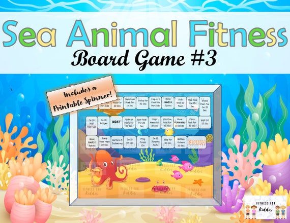Under the Sea Fitness Board Game 3 L Brain Breaks for Kids L | Etsy