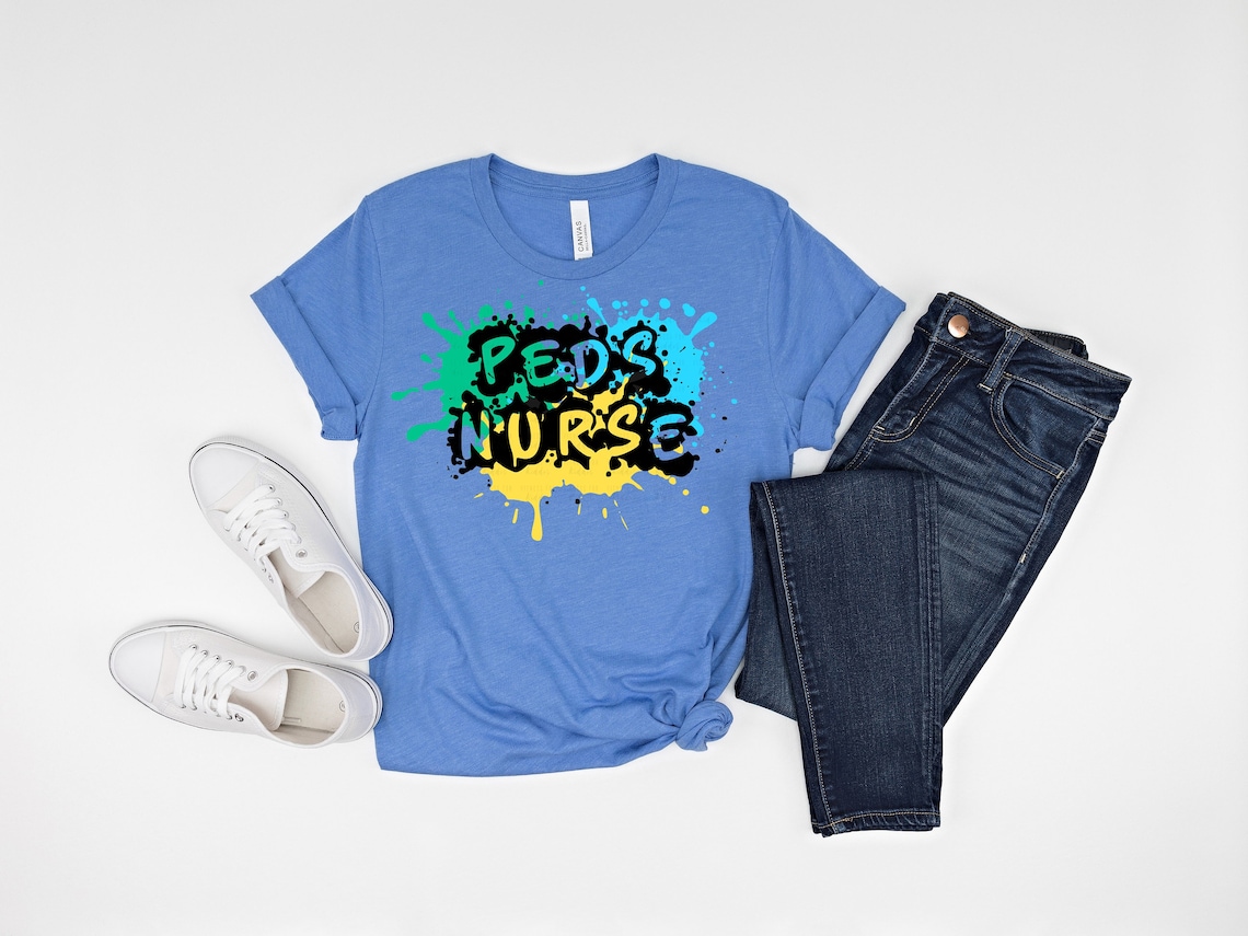 Splatter Pediatric Nurse Svg Splatter Paint Svg Peds Svg - Etsy