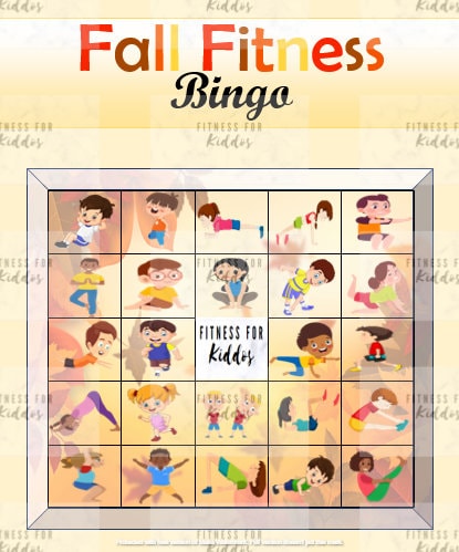 Fall Fitness Bingo 20 CARDS L Kids Bingo L Brain Breaks for Kids L Kids ...