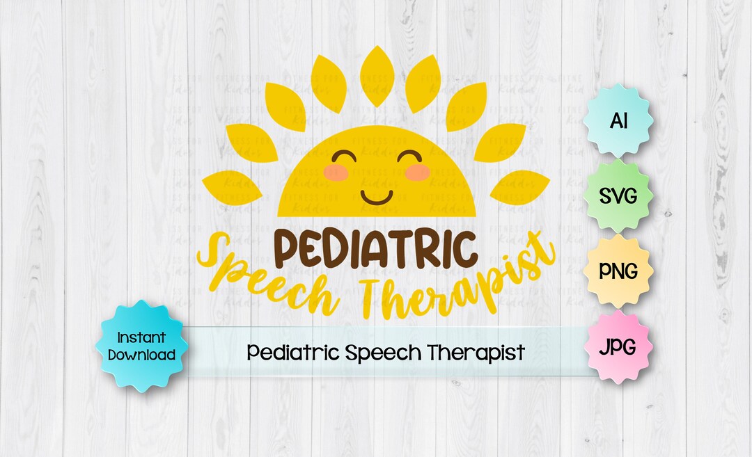 Sunshine Pediatric Speechtherapist Svg, Peds Svg, Speech Therapy Svg ...