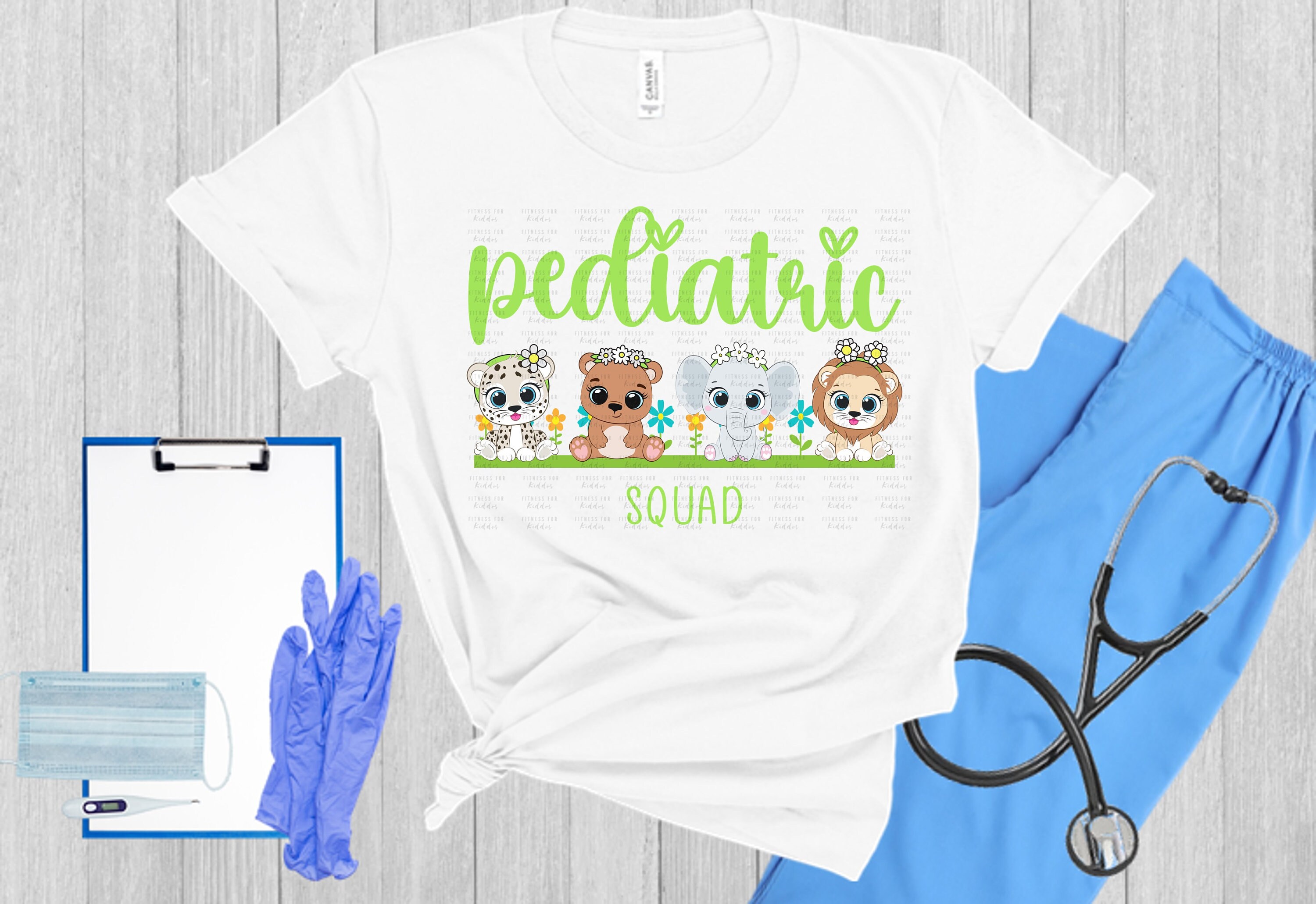 Flower Animals Pediatric Squad Svg, Peds Svg, Pediatric Squad Svg, Gift ...