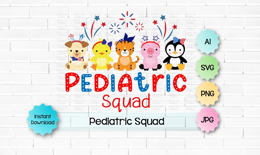 Fourth of July Peds Squad Svg, July 4 Svg, Pediatric Svg, Peds Squad ...
