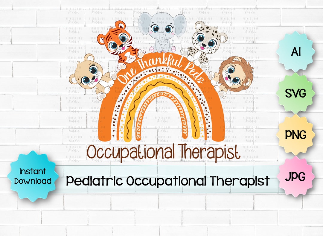 Thanksgiving Rainbow Peds OT Svg, Thanksgiving Occupational Therapist ...