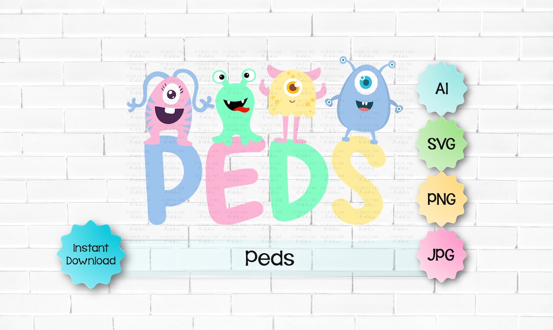 Baby Monster Peds Svg, Peds Svg, Monster PT Svg, Healthcare Svg ...