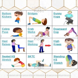 Beginner Fitness Tic-tac-toe L Kids Tic-tac-toe L Brain Breaks for Kids ...