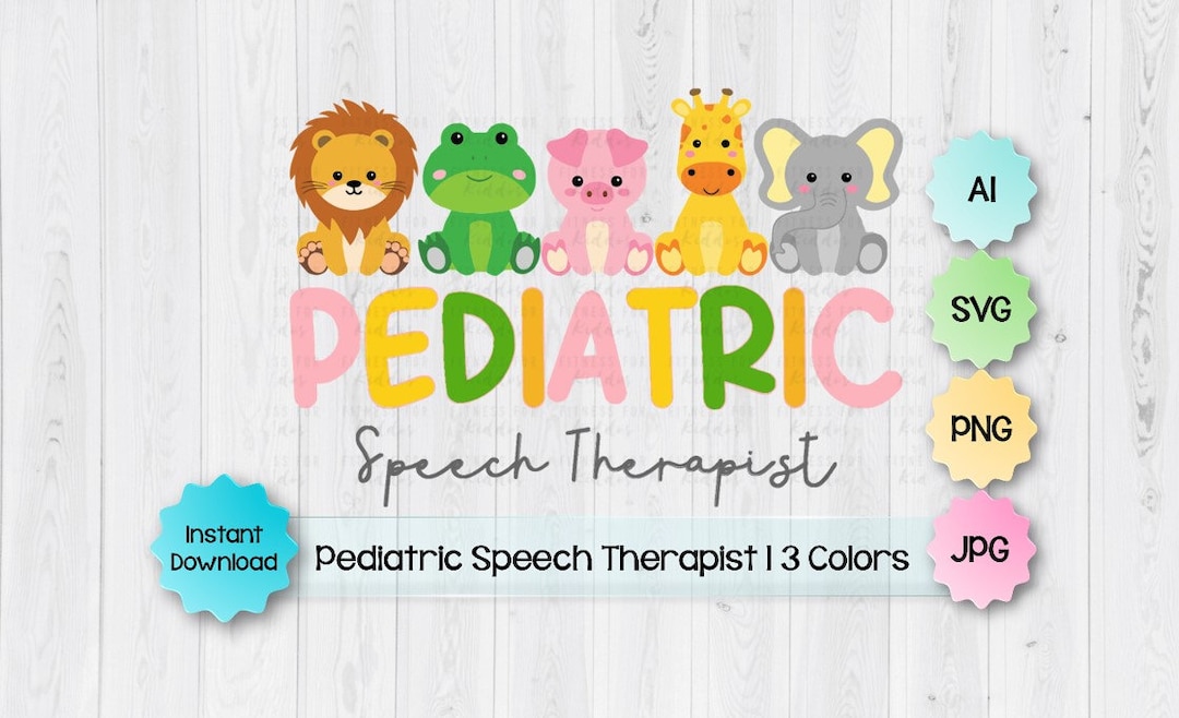Animal Pediatric SLP Svg, Peds Svg, Speechtherapy Svg, Healthcare Svg ...