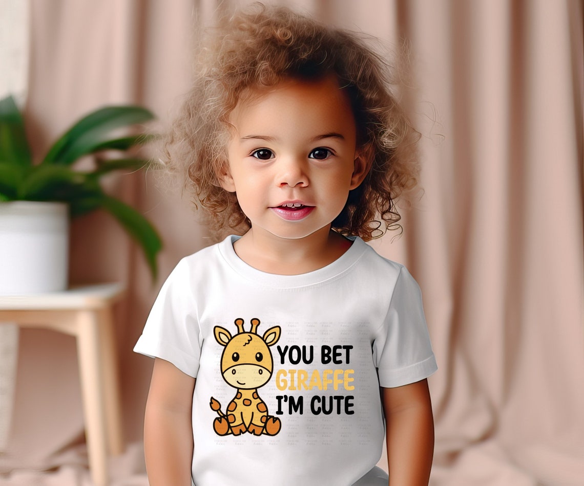 You Bet Giraffe I'm Cute Svg Baby Shower Svg Baby Onesie - Etsy