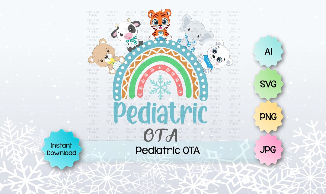 Winter Rainbow Peds OTA Svg, Winter Occupational Therapy Assistant ...