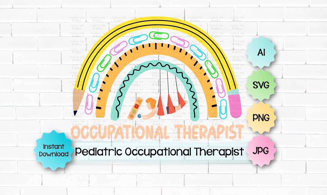 Bright Rainbow Occupational Therapist Svg I Occupational Therapy Design ...