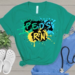 Splatter Pediatric RN Svg, Splatter Paint Svg, Peds Svg, Registered ...