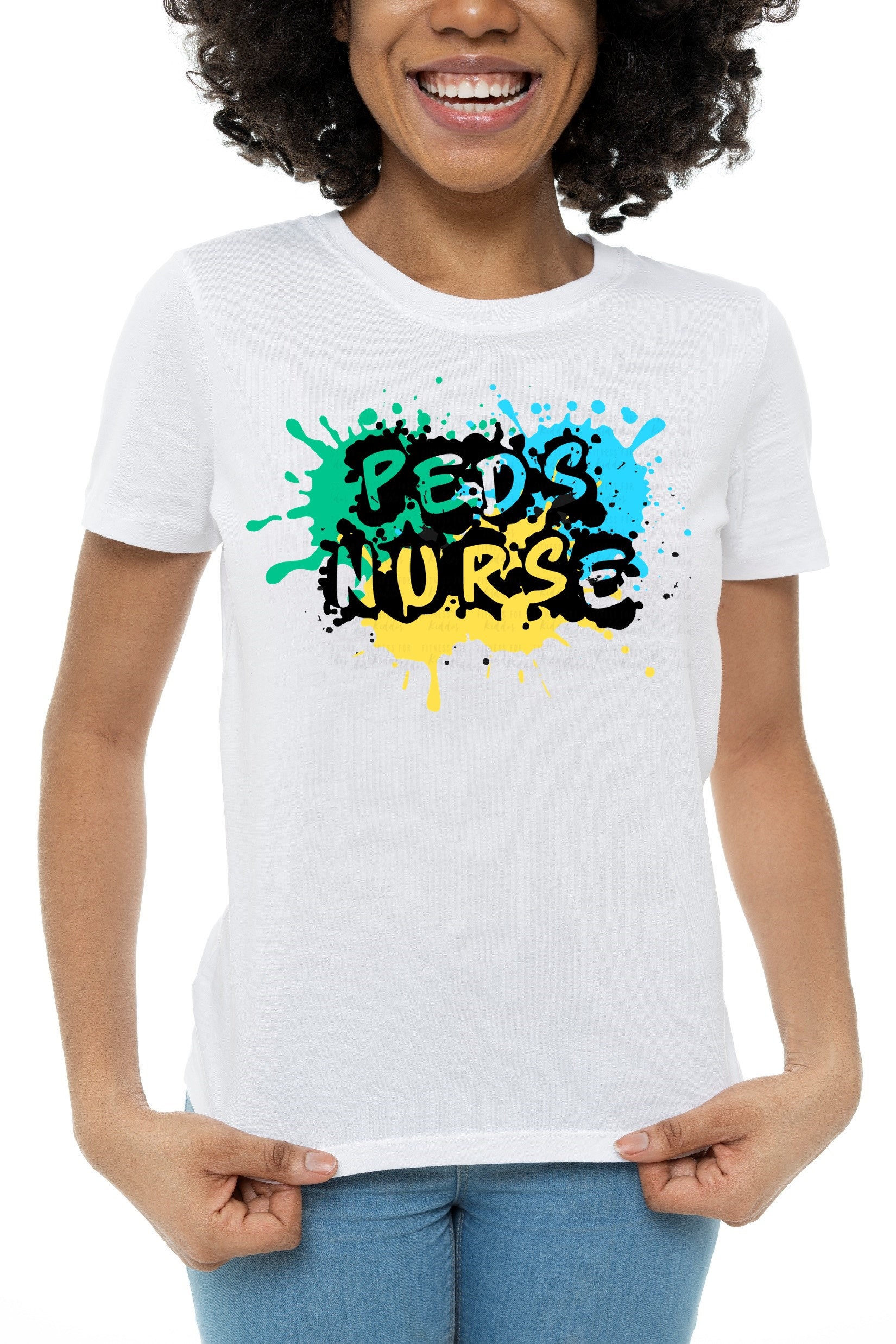 Splatter Pediatric Nurse Svg Splatter Paint Svg Peds Svg - Etsy