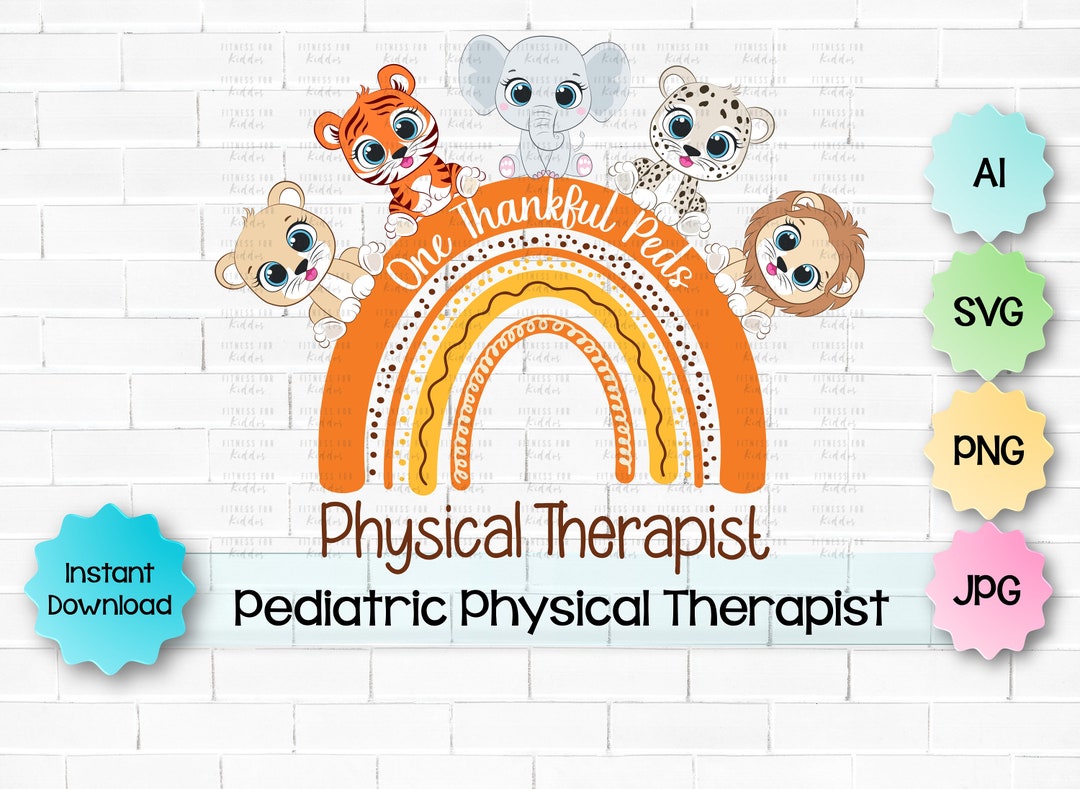 Thanksgiving Rainbow Peds PT Svg, Thanksgiving Physical Therapist ...