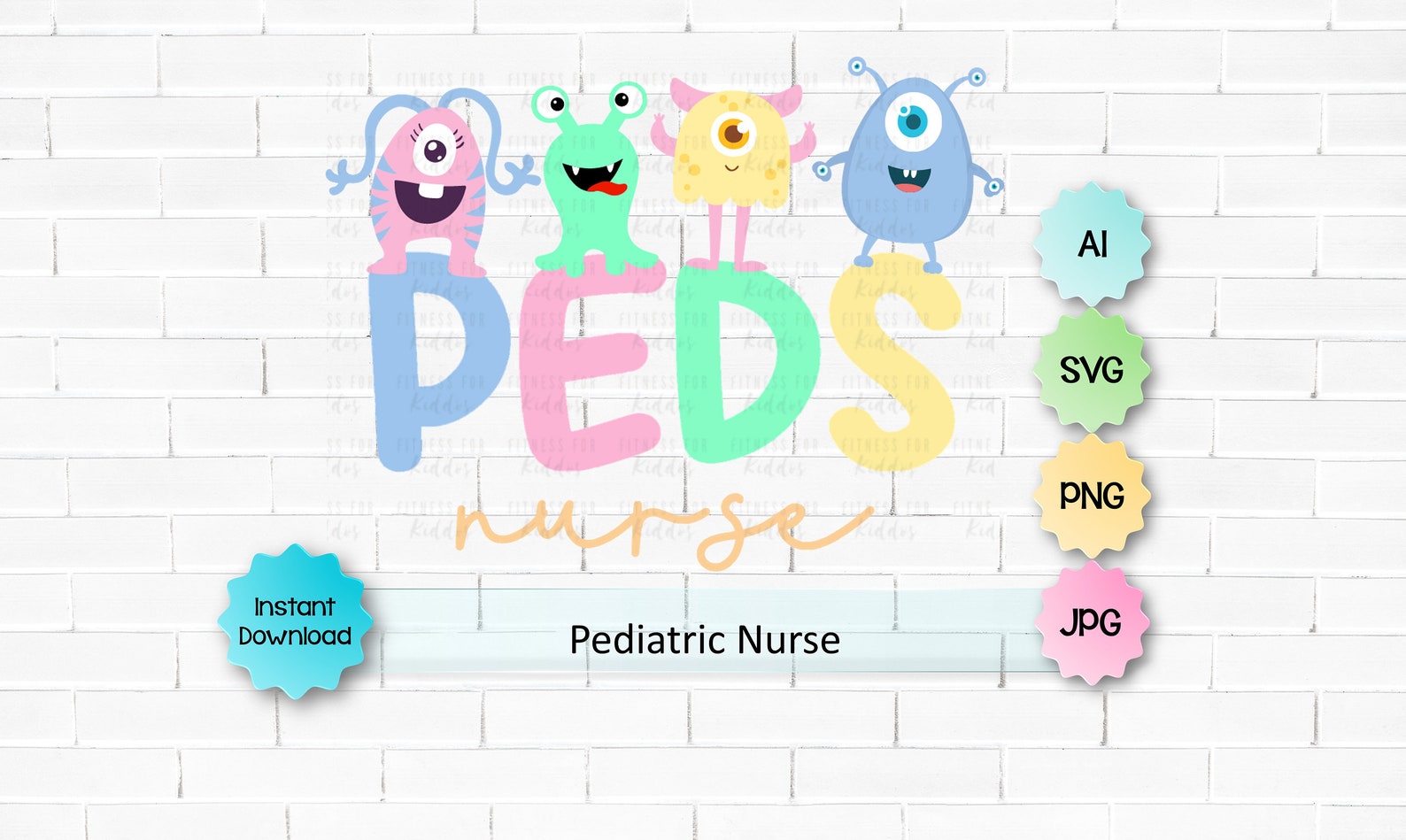 Baby Monster Nurse Svg, Peds Svg, Nurse Svg, RN Svg, Registered Nurse ...