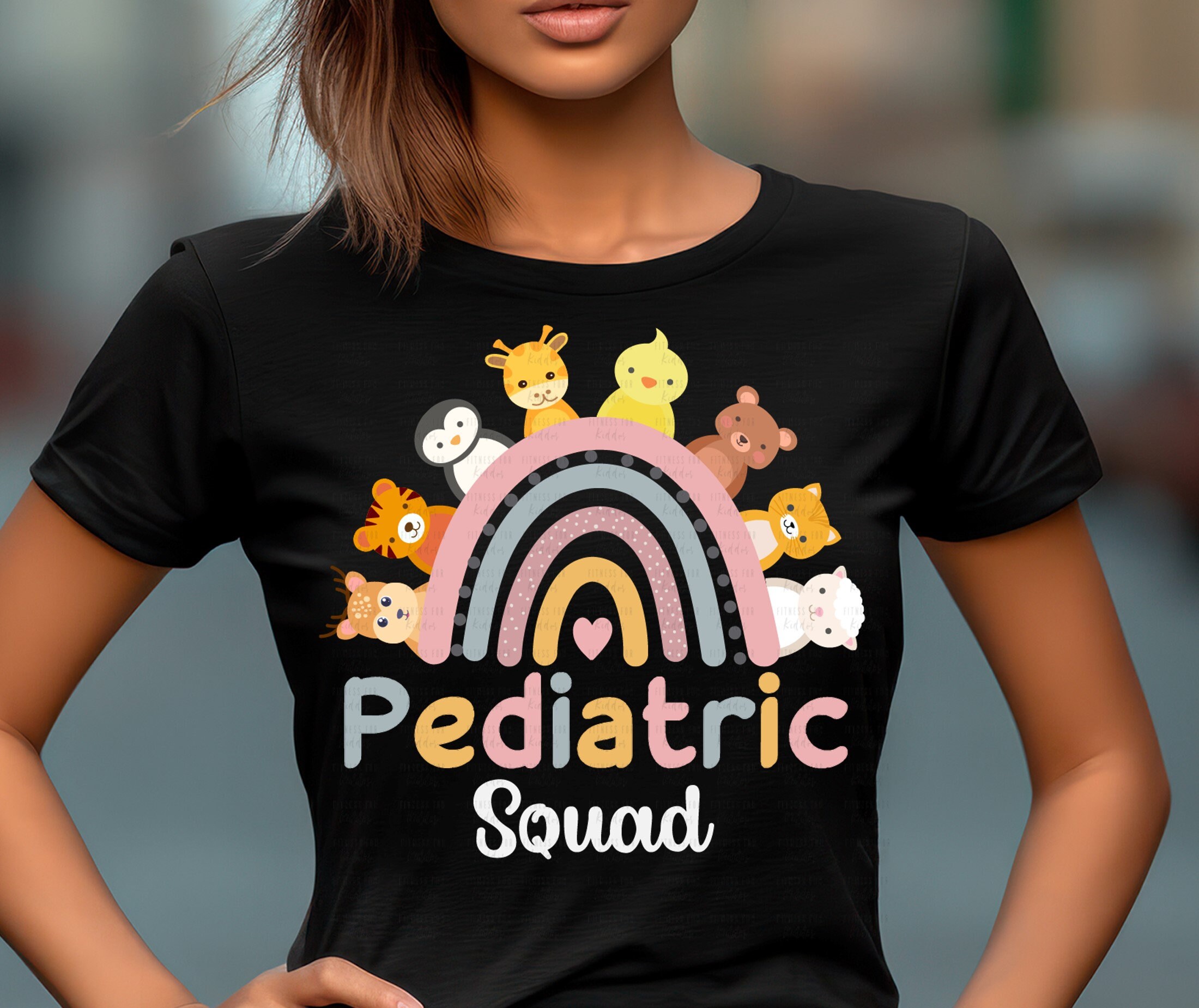 Pastel Rainbow Animal Pediatric Squad Svg, Peds Svg, Pediatric Squad ...