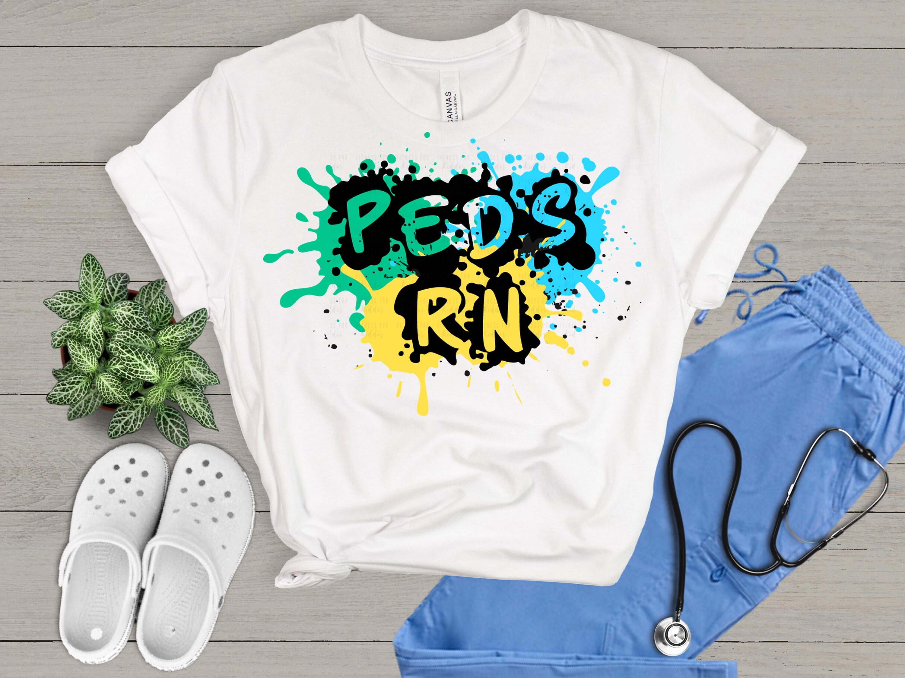 Splatter Pediatric RN Svg, Splatter Paint Svg, Peds Svg, Registered ...