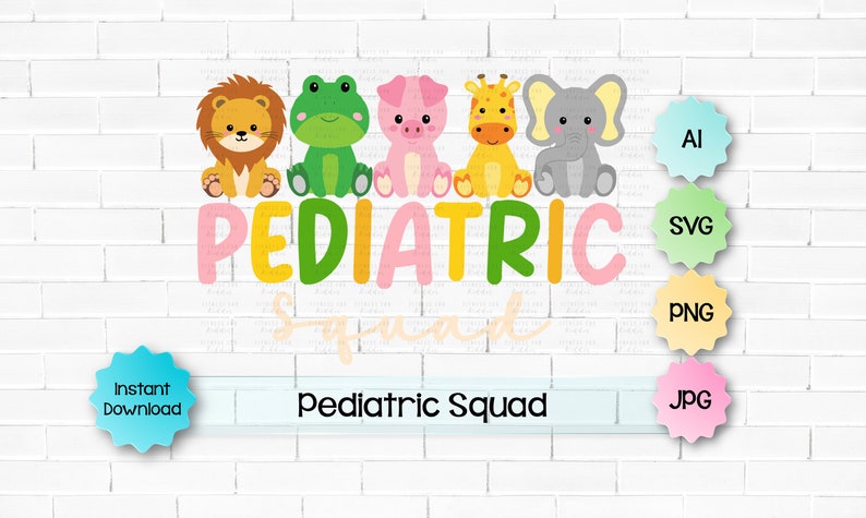 UPDAED Animal Pediatric Squad Svg, Peds Svg, Peds Squad Svg, Peds Crew ...