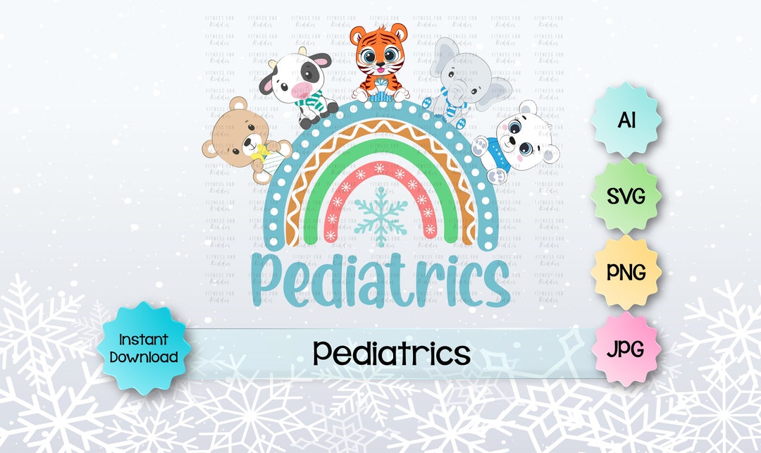 Winter Rainbow Pediatrics Svg, Winter Pediatrics, Peds Squad, Peds Crew ...