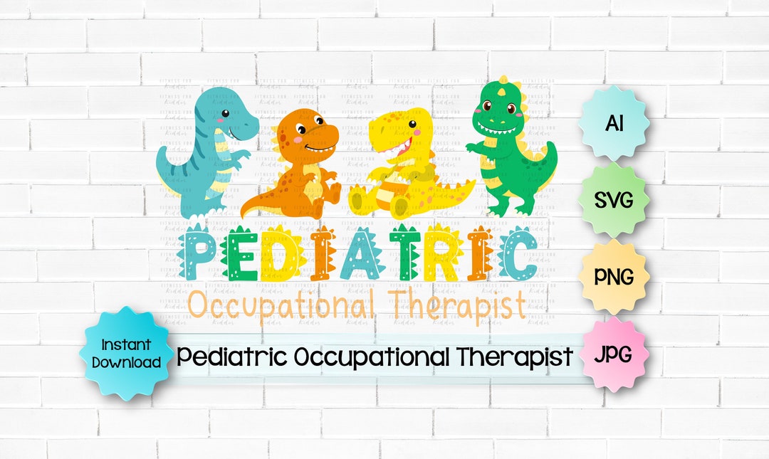 Dino Peds Occupational Therapist Svg, Dinosaur OT, Peds Svg ...