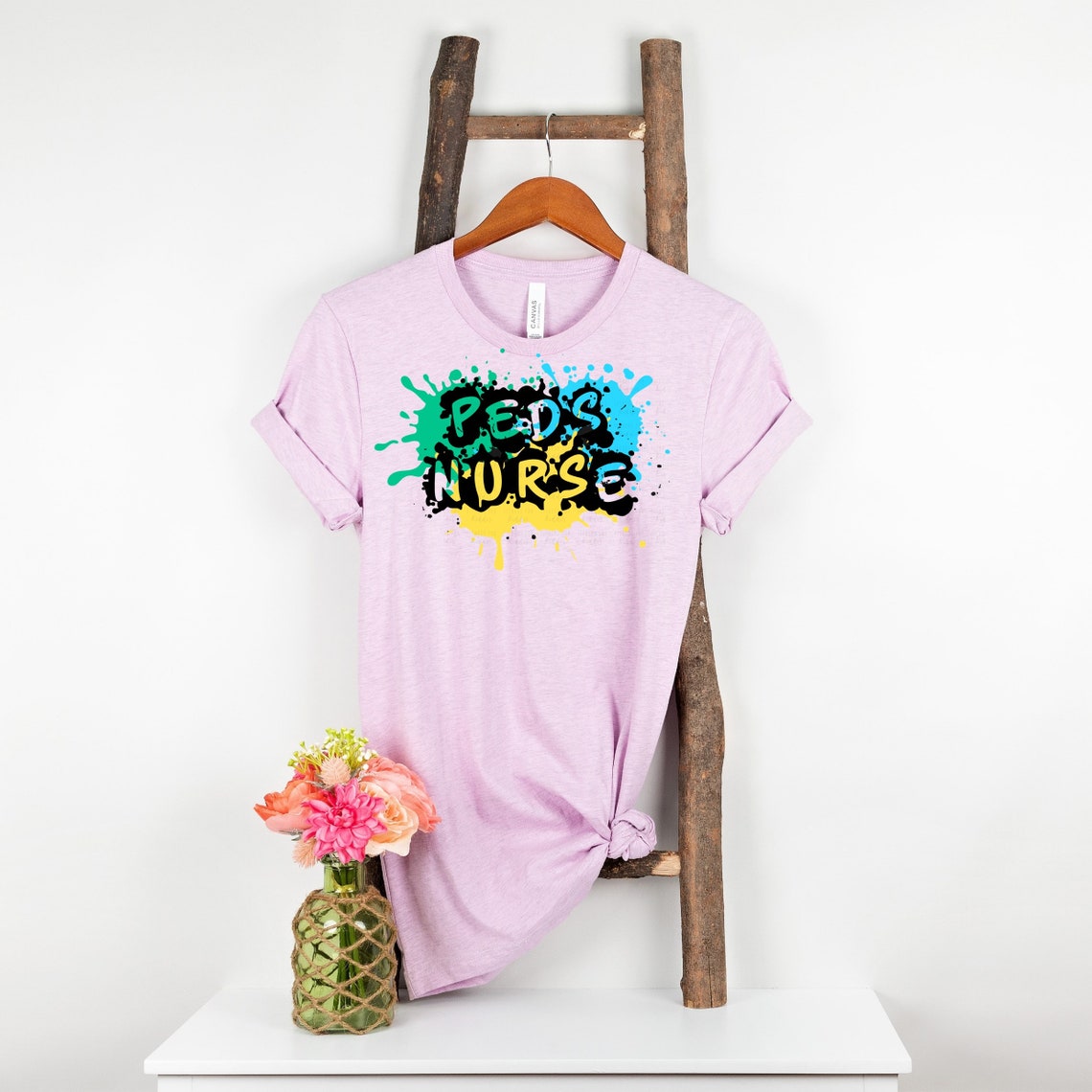 Splatter Pediatric Nurse Svg Splatter Paint Svg Peds Svg - Etsy