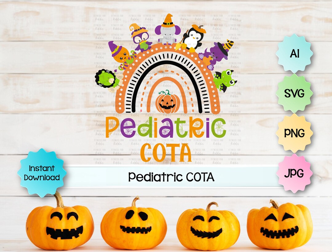 Halloween Rainbow Peds COTA Svg, Halloween Occupational Therapist ...