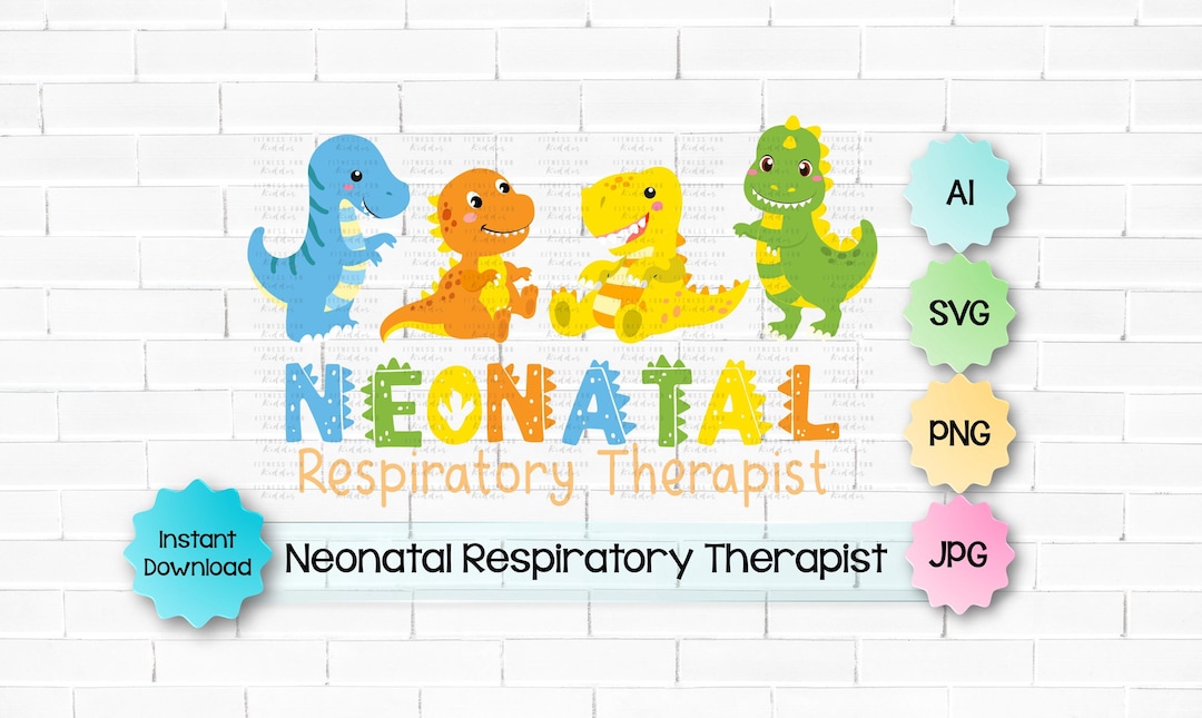 Dino Neonatal Respiratory Therapist Svg, Dino RT Svg, Neonatal Svg ...