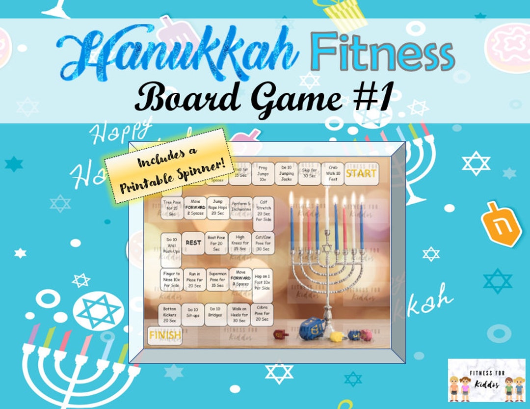 Hanukkah Fitness Board Game 1 L Brain Breaks for Kids L Kids Activities ...