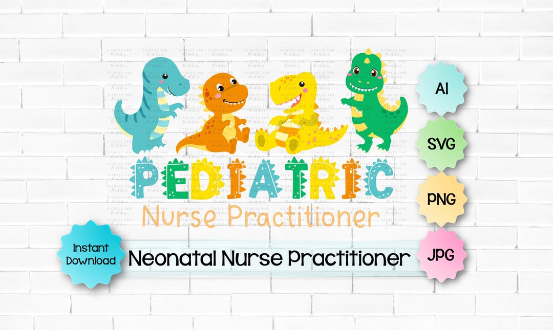 Dino Peds Nurse Practitioner Svg, Dinosaur Svg, Peds Svg, Nurse ...