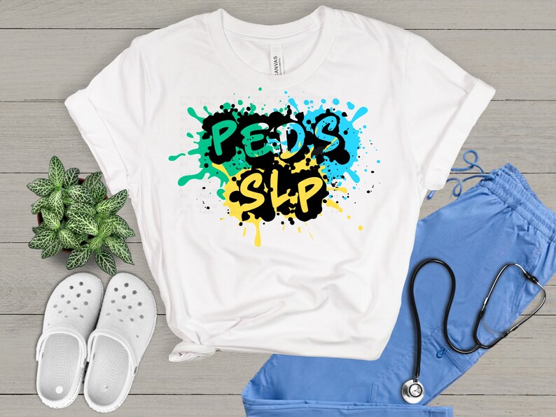Splatter Pediatric Speech Therapist Svg, Splatter Paint Svg, Peds Svg ...