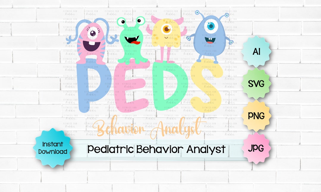 Baby Monster Behavior Analyst Svg, Peds Svg, Behavior Specialist Svg ...