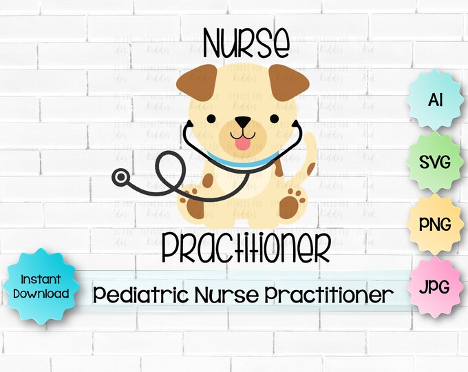 Pediatric Nurse Practitioner Svg Cut File PNP Svg Nursing Student Nurse ...