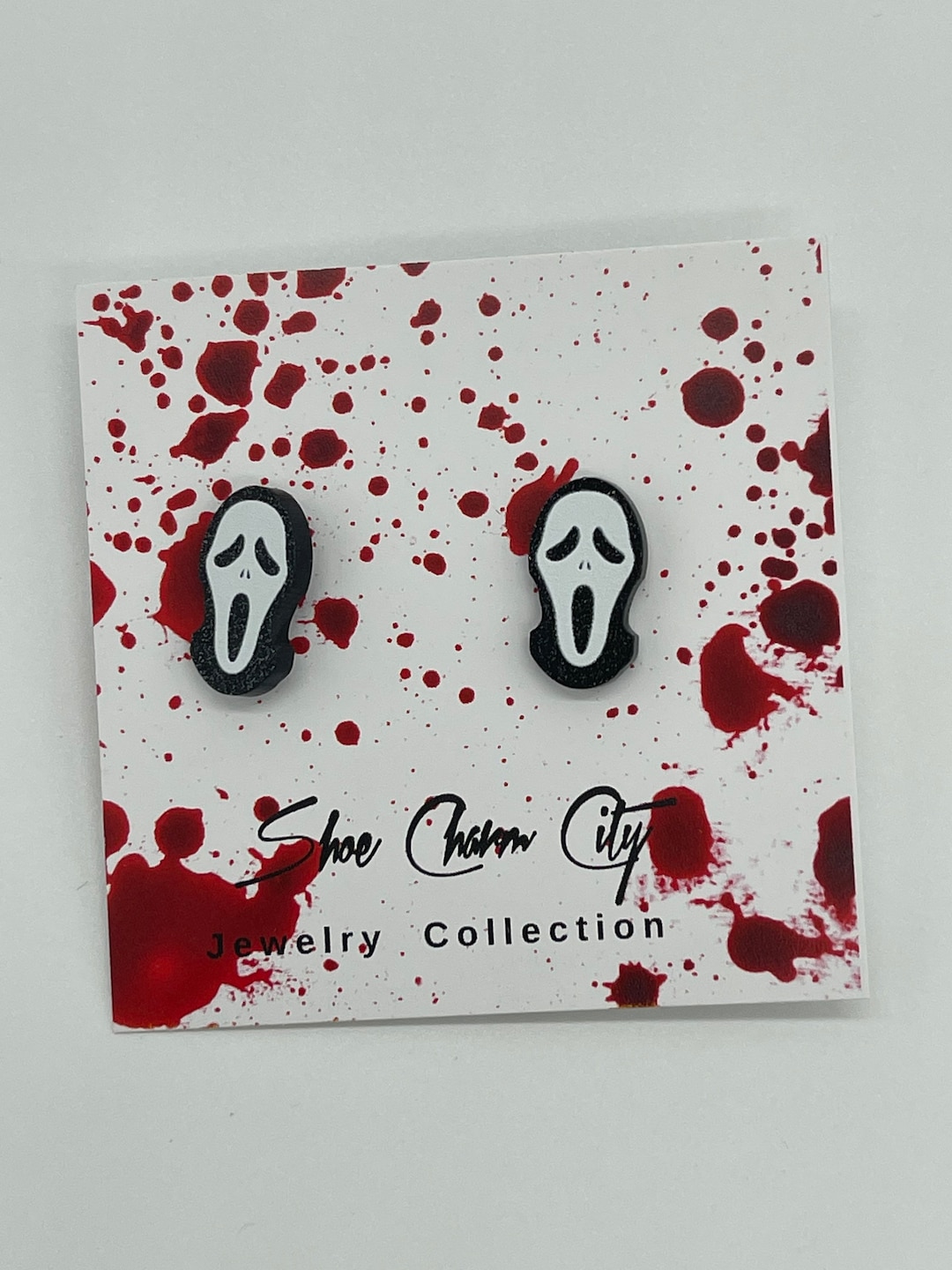 Scream Mask Movie Themed Halloween Jewelry Earrings - Etsy