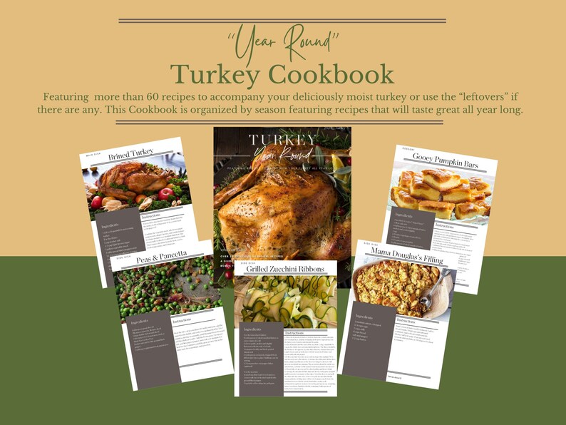 Year Round Turkey Cookbook - Etsy