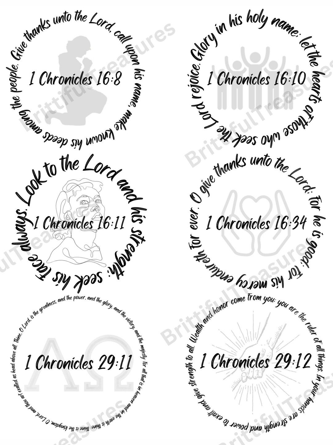 1 Chronicles Pack - PNG - JPG - SVG - Pdf - Digital Download - Bible ...