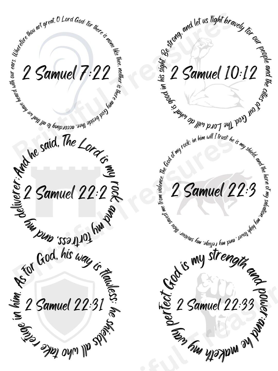 2 Samuel Pack - PNG - JPG - SVG - Pdf - Digital Download - Bible Verses ...