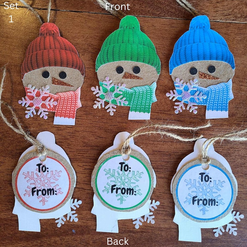 Snowman Labels - Etsy