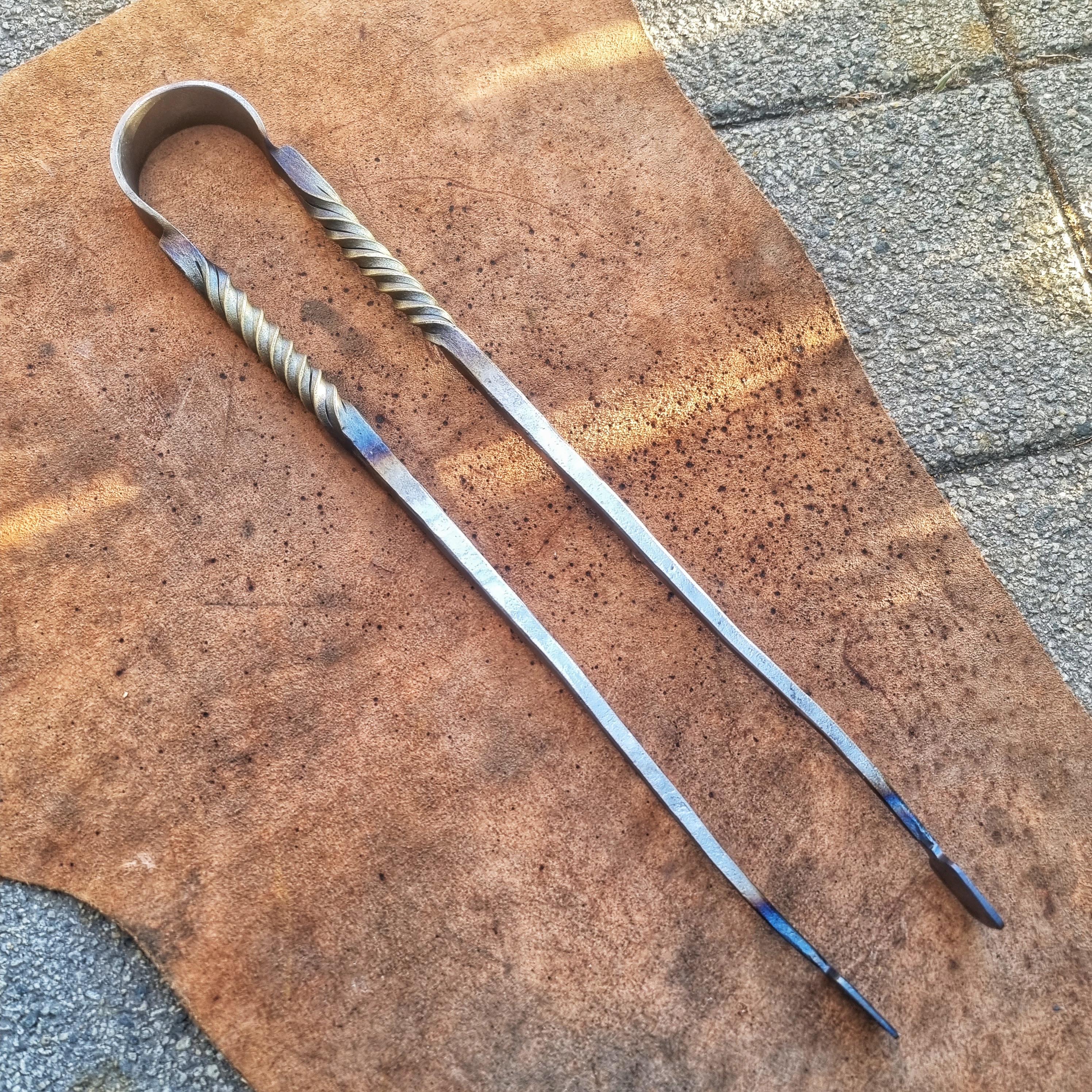 Steel BBQ Tongs Handmade - Etsy